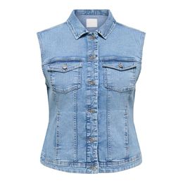 Only Carmakoma Trenchcoat-Weste in Light Blue Denim | Gr.: 48