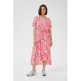 Kaffe Kleid KAbeathe A-shape in True Red/Chalk Flower Print | Gr.: 44