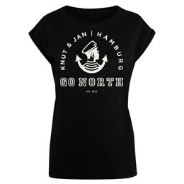 F4NT4STIC T-Shirt Go North Knut Jan Hamburg Knut Jan Hamburg in schwarz | Gr.: M