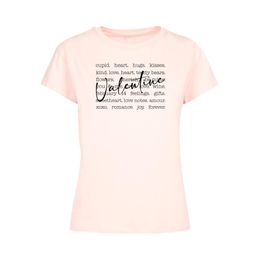F4NT4STIC Ladies Box Tee Valentine Herz Hugs Kisses Love Flowers Joy in pink | Gr.: XL
