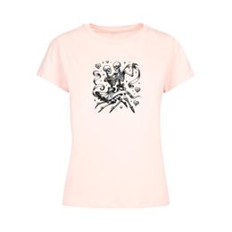 F4NT4STIC Box Tee Skelettpaar tanzt mit Band in pink | Gr.: XL