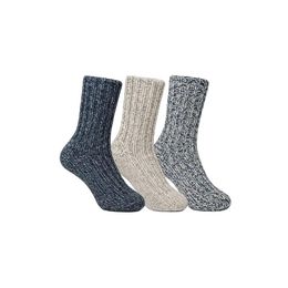 Yuhu Norweger Socken Jungen 3er Pack in Mehrfarbig | Gr.: 23-26