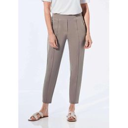 GOLDNER Stoffhose Elegante 7/8-Schlupfhose SARA in taupe | Gr.: 40