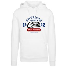 F4NT4STIC Hoodie Johnny Cash Music Walk the Line in wei&szlig; | Gr.: XS