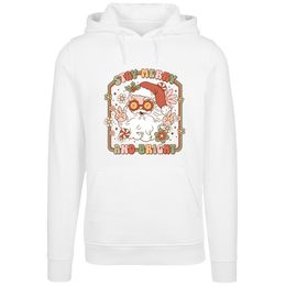 F4NT4STIC Hoodie Stay Merry And Bright Hippie Santa in wei&szlig; | Gr.: XL