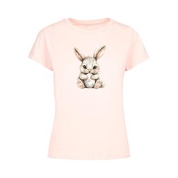F4NT4STIC Box Tee Niedlicher Osterhase mit Ei in pink | Gr.: XL