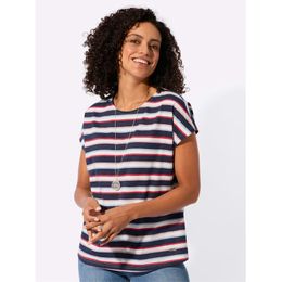 WITT WEIDEN Print-Shirt in marine-ecru-bedruckt | Gr.: 40