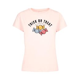 F4NT4STIC Ladies Box Tee Trick Or Treat Halloween in pink | Gr.: XL