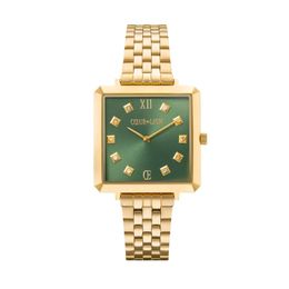 COEUR DE LION Uhr - Uhr Iconic Square Glamorous Green Edelstahl - Gr. unisize - in Gold - f&uuml;r Damen