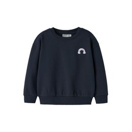 name it Sweatshirt 'NMFVALLENE' M&auml;dchen Gr&ouml;&szlig;e 104 nachtblau / flieder / wei&szlig;
