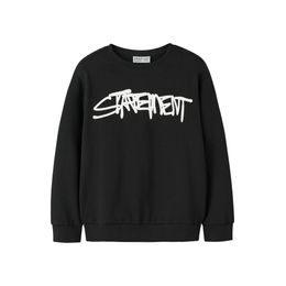 name it Sweatshirt 'NKMTERO' Jungen Gr&ouml;&szlig;e 116 schwarz / wei&szlig;