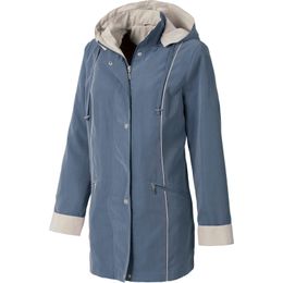 Damen Microfaserjacke mit verdecktem Rei&szlig;verschluss taubenblau, Gr&ouml;&szlig;e 46