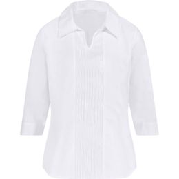 CR&Eacute;ATION L Damen Schlupfbluse mit Spitzen-Verzierung wei&szlig; Gr&ouml;&szlig;e 44