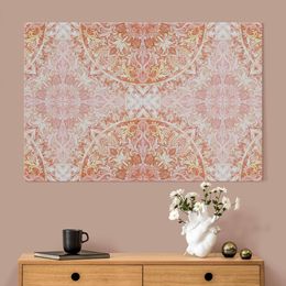 Akustikbild Mandala Aquarell Ornament orange