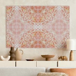 Bilderwelten Akustikbild Spirituell orange modern Aquarell - Mandala Aquarell Ornament orange - Ornamente Wohnzimmer Schlafzimmer