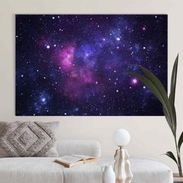 Bilderwelten Akustikbild Himmel violett Motiv Schallschutzbild - Galaxie - Himmel Wohnzimmer Schlafzimmer
