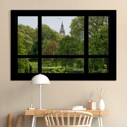 Akustikbild Fensterblick &uuml;ber St. James Park auf Big Ben
