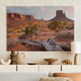 Bilderwelten Akustikbild Natur orange Motiv Schallschutzbild - Monument Valley Navajo Tribal Park Arizona - Berg Wohnzimmer Schlafzimmer