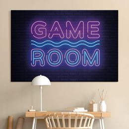 Akustikbild Neon Schrift Game Room