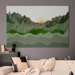Akustikbild Grafische Landschaft mit Sonne