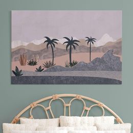Akustikbild Grafische Landschaft mit Palmen