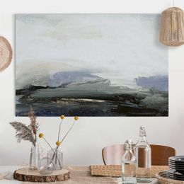 Bilderwelten Akustikbild originell grau Abstrakt Schallschutzbild - Horizont bei Tagesanbruch - Wandbild Wohnzimmer Schlafzimmer