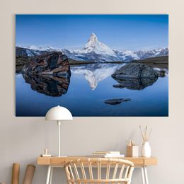 Bilderwelten Akustikbild Stellisee vor dem Matterhorn