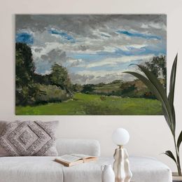 Bilderwelten Akustikbild Natur gr&uuml;n modern Schallschutzbild - Vincent van Gogh - In den D&uuml;nen - Landschaft Wohnzimmer Schlafzimmer