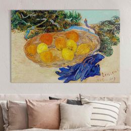 Bilderwelten Akustikbild Kulinarisch gelb modern Schallschutzbild - Van Gogh - Stillleben mit Orangen - Obst Wohnzimmer Schlafzimmer