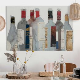 Bilderwelten Akustikbild Kulinarisch blau modern Schallschutzbild - Wein & Spirituosen I - Getr&auml;nke K&uuml;che