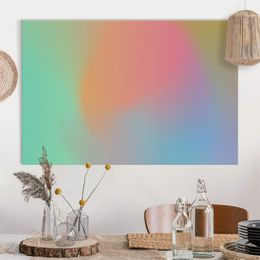 Bilderwelten Akustikbild originell bunt modern Aquarell - Regenbogenfarben - Wandbild Wohnzimmer Schlafzimmer