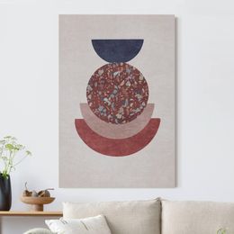 Bilderwelten Akustikbild originell beige Illustration Schallschutzbild - Terrazzo I - Wandbild Wohnzimmer Schlafzimmer