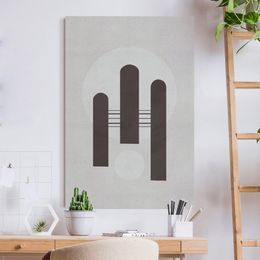 Bilderwelten Akustikbild originell schwarz weiss Illustration Schallschutzbild - Triumph - Wandbild Wohnzimmer Schlafzimmer