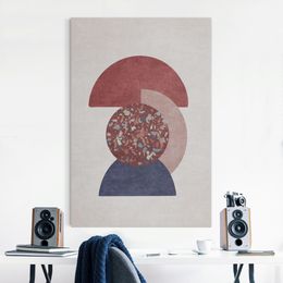 Bilderwelten Akustikbild originell beige Illustration Schallschutzbild - Terrazzo II - Wandbild Wohnzimmer Schlafzimmer