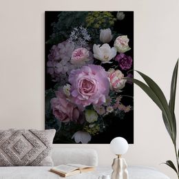 Bilderwelten Akustikbild rosa Motiv Schallschutzbild - Rosentraum Bouquet - Rose Wohnzimmer Schlafzimmer