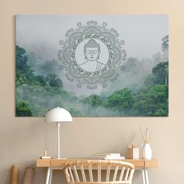 Akustikbild Buddha Mandala im Nebel