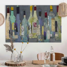 Bilderwelten Akustikbild Kulinarisch blau modern Schallschutzbild - Entkorkt - Spirituosen - Getr&auml;nke K&uuml;che