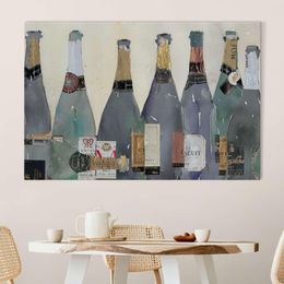Bilderwelten Akustikbild Kulinarisch gr&uuml;n modern Schallschutzbild - Entkorkt - Champagner - Getr&auml;nke K&uuml;che