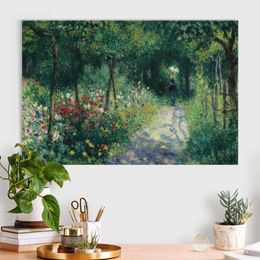 Bilderwelten Akustikbild originell gr&uuml;n Landhaus Schallschutzbild - Auguste Renoir - Frauen im Garten - Wandbild Wohnzimmer Schlafzimmer