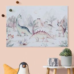 Akustikbild Aquarell Dinowelt