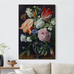 Bilderwelten Akustikbild Blumen bunt modern Schallschutzbild - Daniel Seghers - Vase mit Blumen - Wandbild Wohnzimmer Schlafzimmer