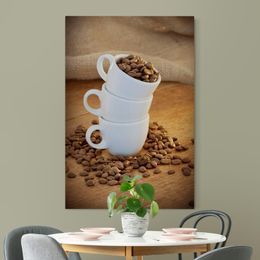 Akustikbild 3 Espressotassen mit Kaffeebohnen II
