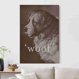 Bilderwelten Akustikbild originell braun modern Schallschutzbild - Anonymous Dog - Wandbild Wohnzimmer Schlafzimmer