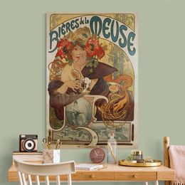 Akustikbild Alfons Mucha - Plakat f&uuml;r La Meuse Bier