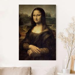 Bilderwelten Akustikbild originell gr&uuml;n modern Schallschutzbild - Leonardo da Vinci - Mona Lisa - Wandbild Wohnzimmer Schlafzimmer