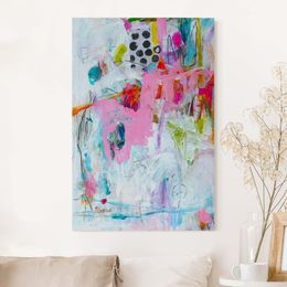 Bilderwelten Akustikbild originell bunt Abstrakt Schallschutzbild - Marisol Evora - Liebe f&uuml;r Pink - Wandbild Wohnzimmer Schlafzimmer