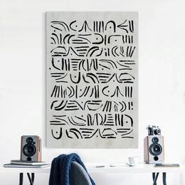 Bilderwelten Akustikbild originell schwarz weiss modern Schallschutzbild - Nomade - Wandbild Wohnzimmer Schlafzimmer