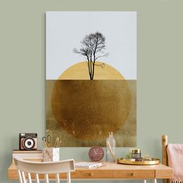 Akustikbild Goldene Sonne mit Baum