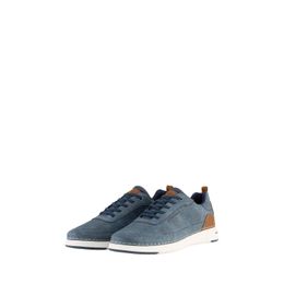 Tom Tailor Herren Sneaker aus strukturiertem Lederimitat, blau, Uni, Gr. 41