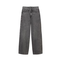 Tom Tailor M&auml;dchen Wide Leg Jeans, grau, Uni, Gr. 158